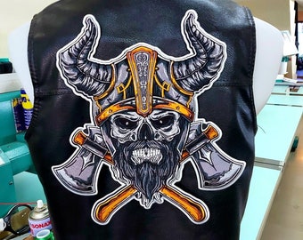 US VIKING Large Back Patch for Custom Biker Vest | Etsy