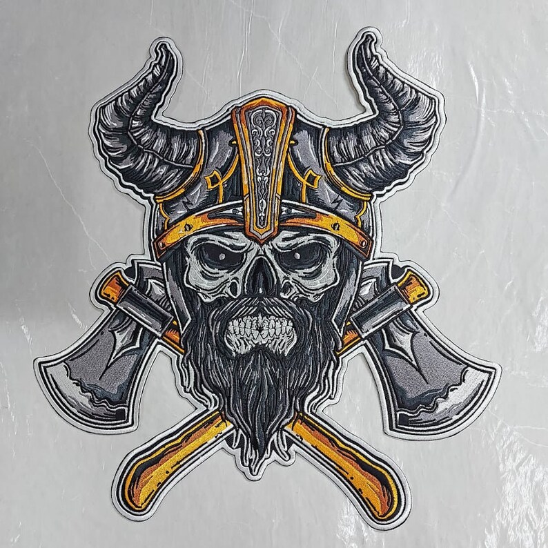 VIKING Large Back Patch for Custom Biker Vest - Etsy