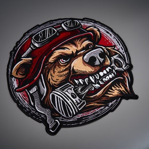 ENGINE BEAR Large Back Patch - Etsy