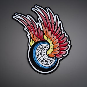 Flying Wheel Large Back Patch for Custom Biker Vest - Etsy