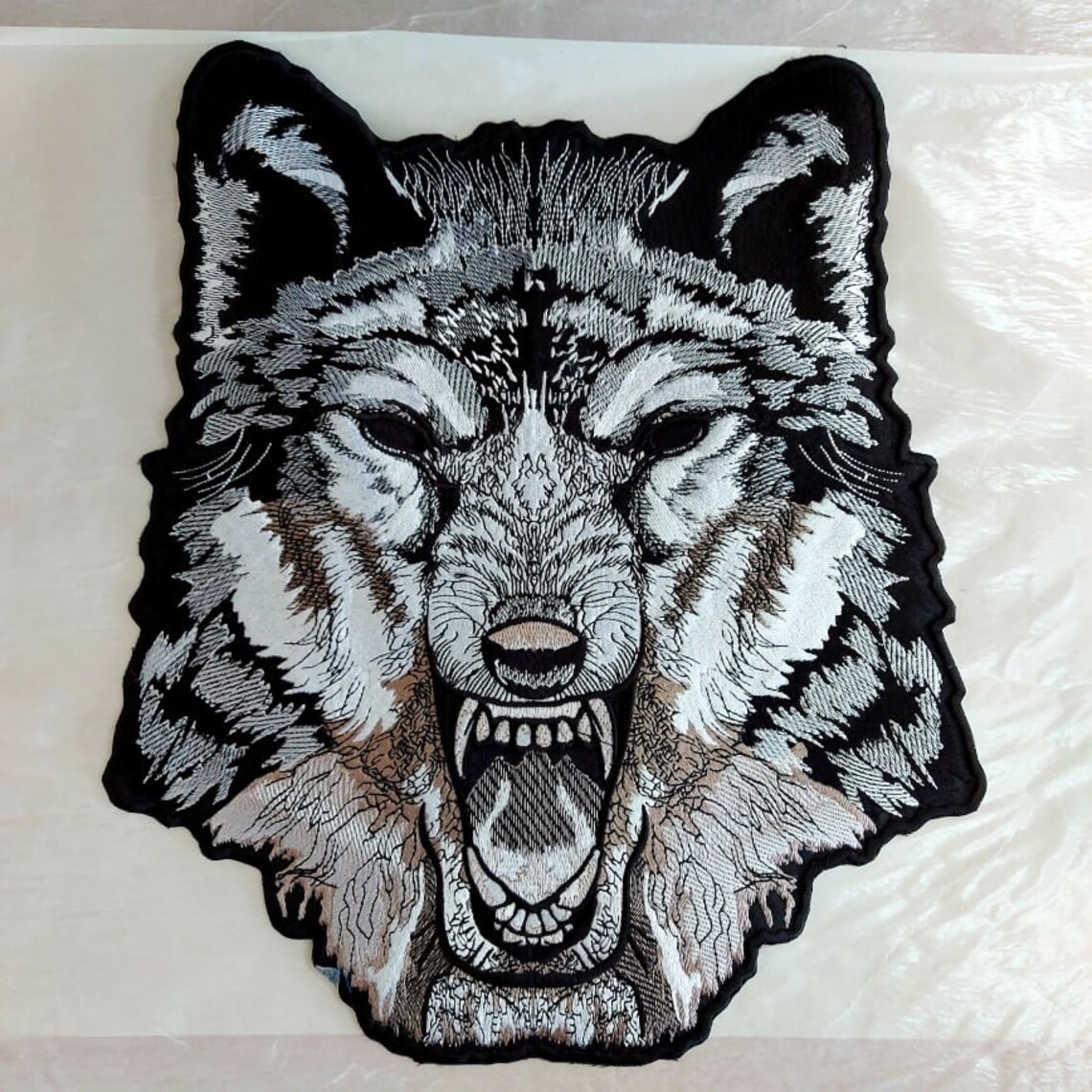 Wolf Large Back Patch Iron on for Custom Biker Vest - Etsy