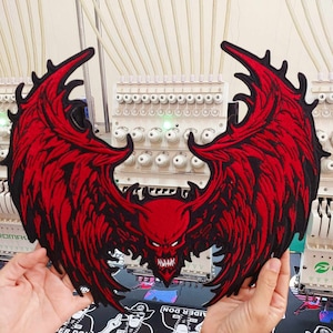 Devil Wings Patches - Embroidered Iron-on Appliques for Jackets ...