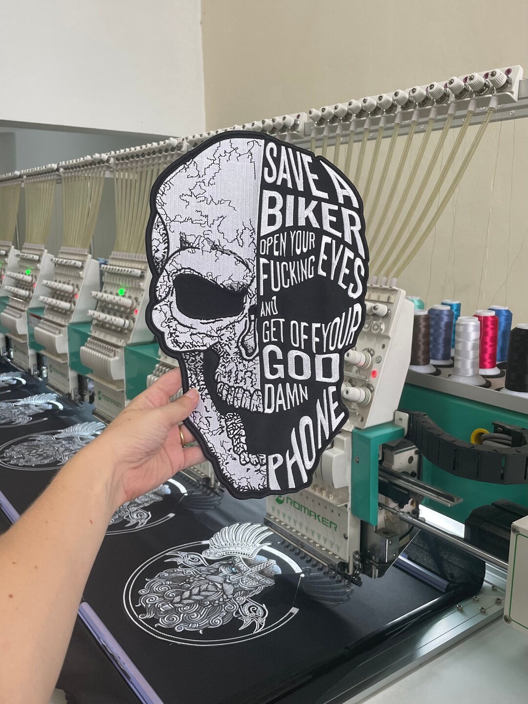 SAVE A BIKER Large Back Patch for Custom Biker Vest - Etsy