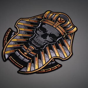 Pharaoh Skull Large Back Patch - Etsy