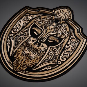 SPARTAN SHIELD Patch for Custom Biker Vest - Etsy