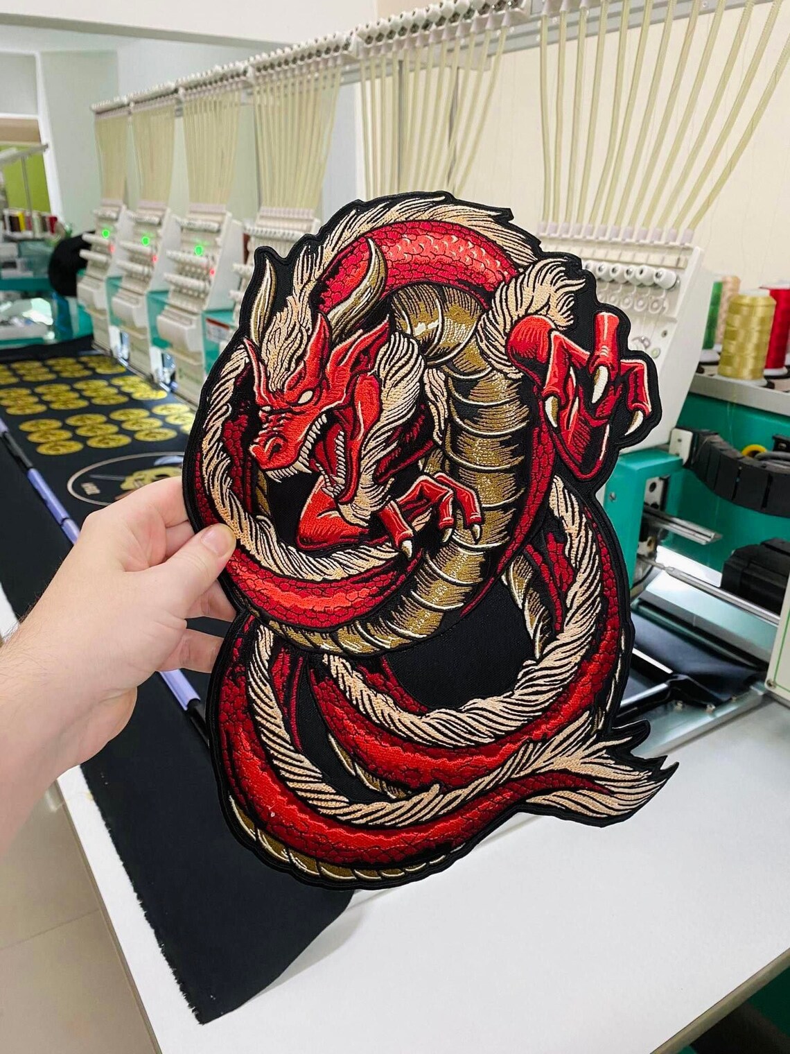 RED DRAGON Large Patch for Custom Vest - Etsy