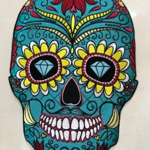Sugar Skull Large Back Patch for Vest - Etsy