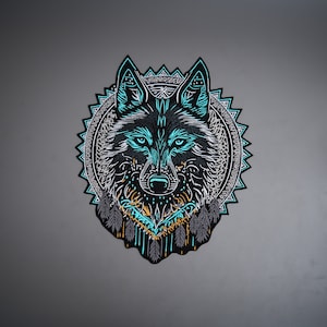 BLUE MOON WOLF Large Back Patch for Custom Biker Vest - Etsy