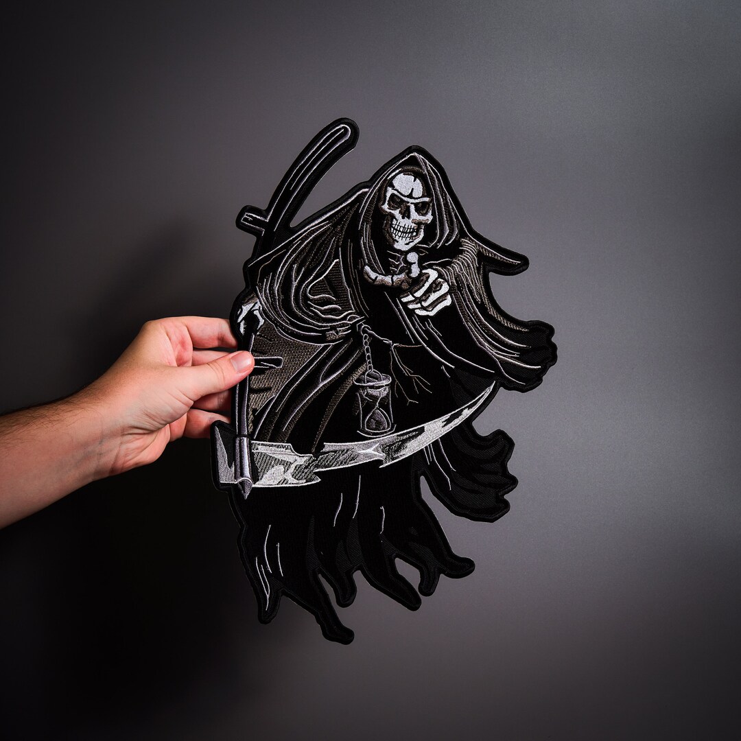 DARK REAPER Large Back Patch for Custom Biker Vest - Etsy