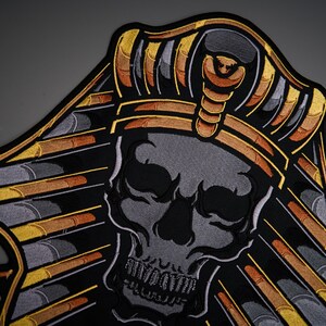 Pharaoh Skull Large Back Patch - Etsy