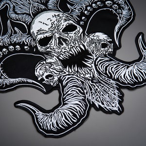 MEDUSA SKULL Large Back Patch for Custom Biker Vest - Etsy
