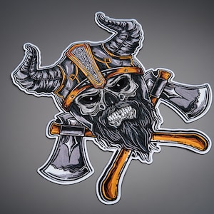 VIKING Large Back Patch for Custom Biker Vest - Etsy