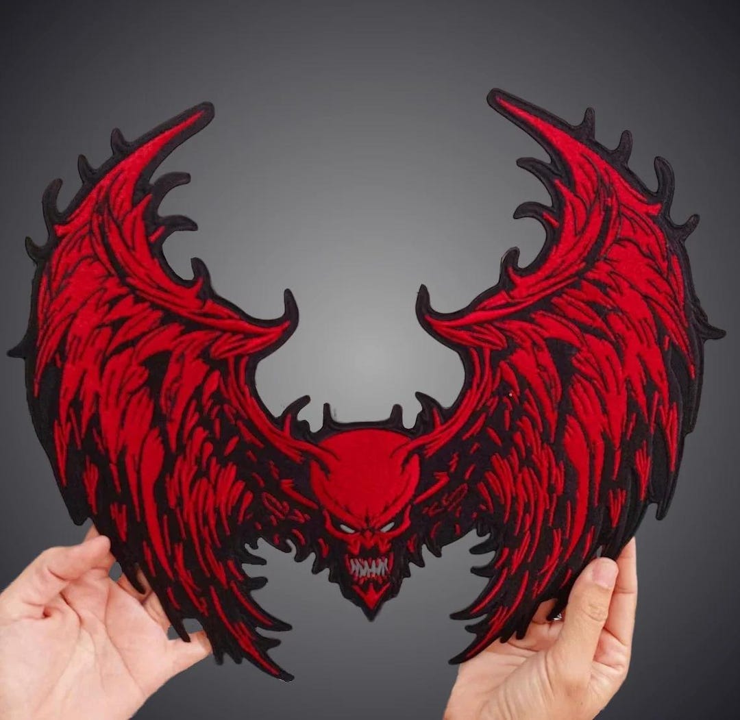 Devil Wings Patches - Embroidered Iron-on Appliques for Jackets ...