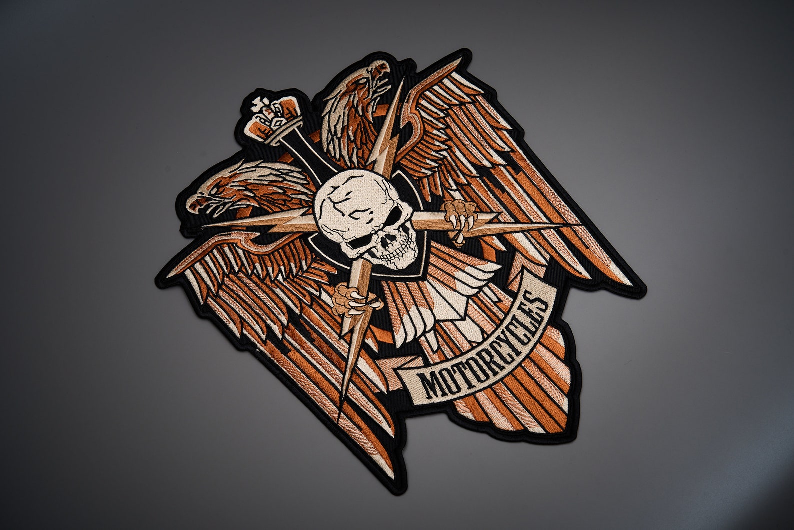 WINGS SKULL Large Back Patch for Custom Biker Vest - Etsy