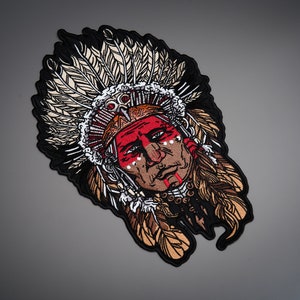 NATIVE INDIAN Large Back Patch for Jacket - Etsy