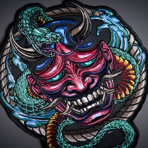 HANNYA Large Patch for Custom Vest - Etsy