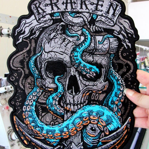 KRAKEN Large Back Patch for Vest - Etsy