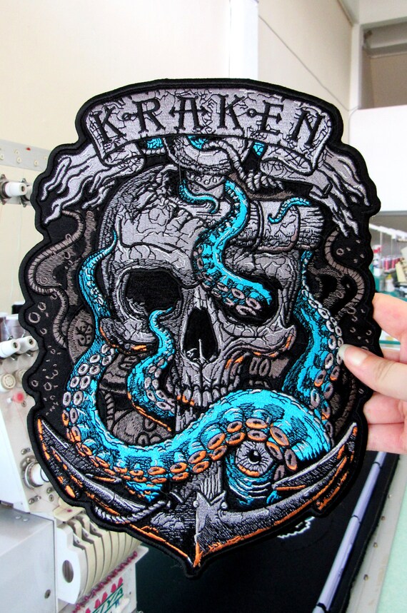 KRAKEN Large Back Patch for Vest - Etsy