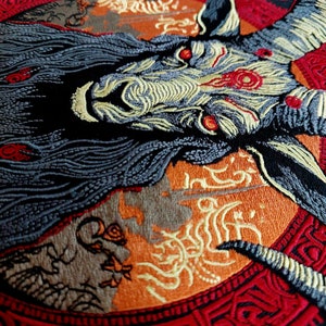BAPHOMET GOAT Back Patch - Satanic Embroidered Patches - Gothic Clothing - Etsy