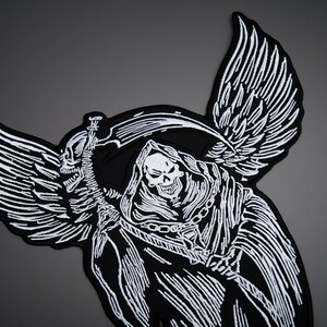 WINGS REAPER Large Back Patch for Custom Biker Vest - Etsy