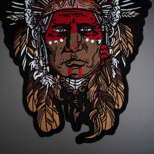 NATIVE INDIAN Large Back Patch for Jacket - Etsy