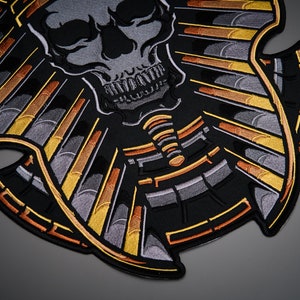 Pharaoh Skull Large Back Patch - Etsy