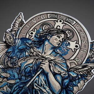 Intricate Satanic Angel Patches for Superior Protection Unique and Edgy ...