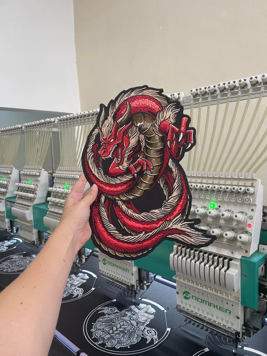 RED DRAGON Large Patch for Custom Vest - Etsy