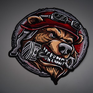ENGINE BEAR Large Back Patch - Etsy