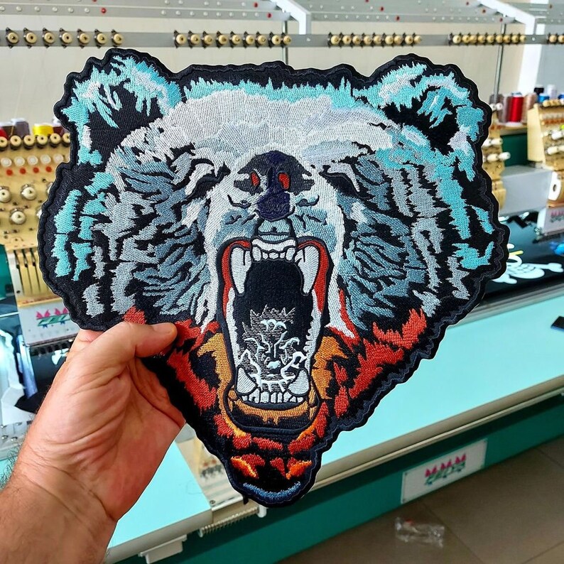 BEAR Large Back Patch for Custom Biker Vest | Etsy