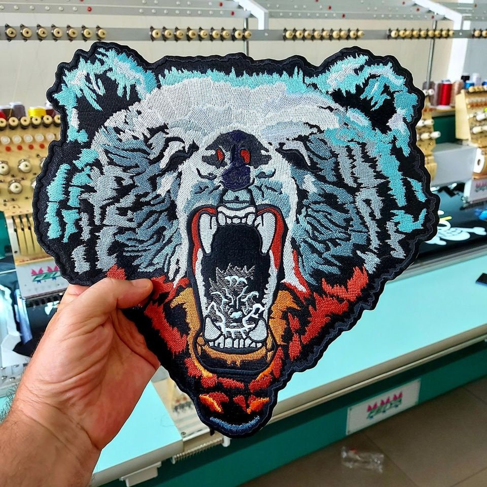 BEAR Large Back Patch for Custom Biker Vest - Etsy