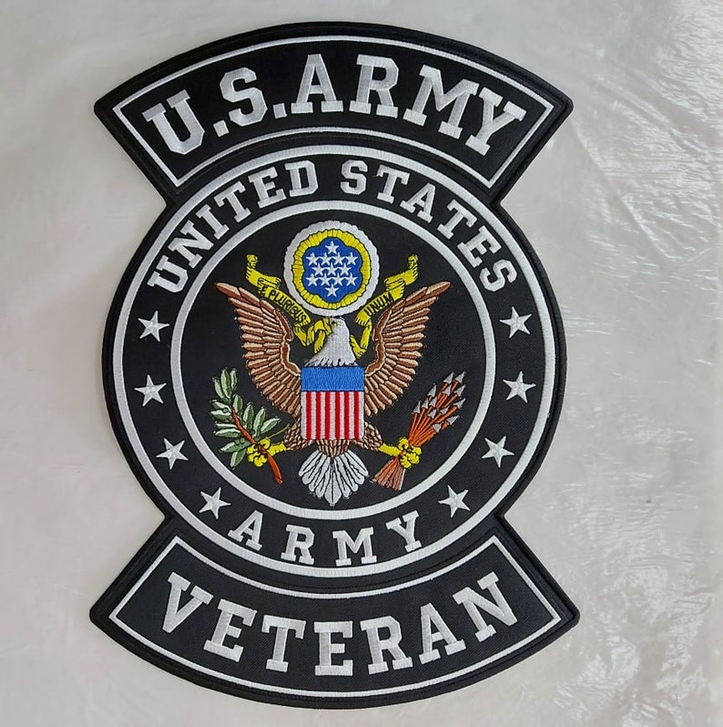 US ARMY Veteran Large Back Patch for Custom Vest - Etsy