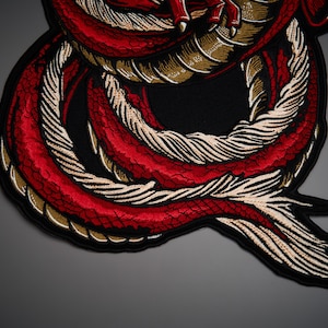 RED DRAGON Large Patch for Custom Vest - Etsy