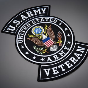 US ARMY Veteran Large Back Patch for Custom Vest - Etsy