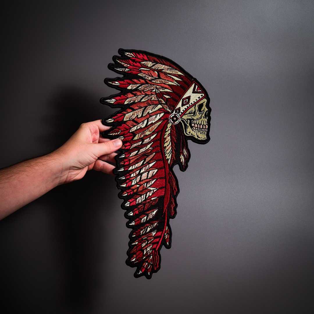 INDIAN SKULL Patch for Custom Biker Vest - Etsy