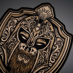 SPARTAN SHIELD Patch for Custom Biker Vest - Etsy