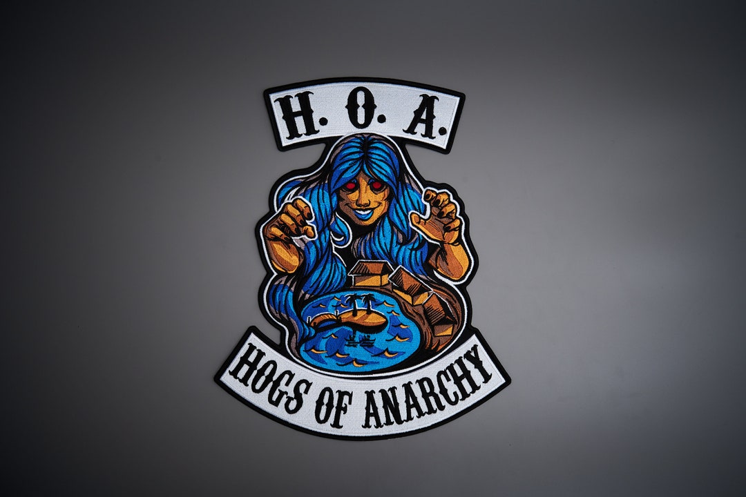 HOGS OF ANARCHY Large Back Patch Biker Vest - Etsy