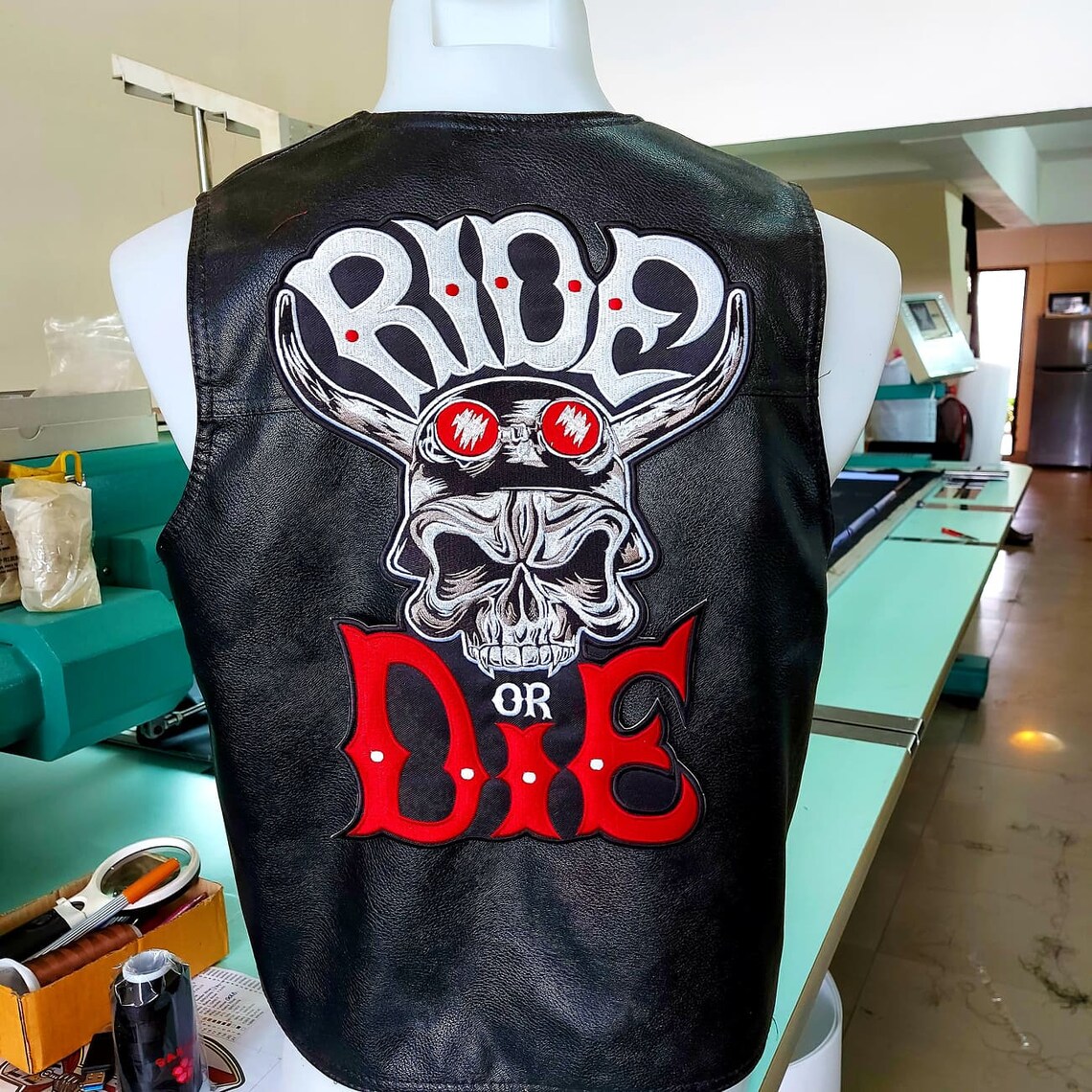 Ride or Die Skull Large Back Patch for Custom Biker Vest - Etsy