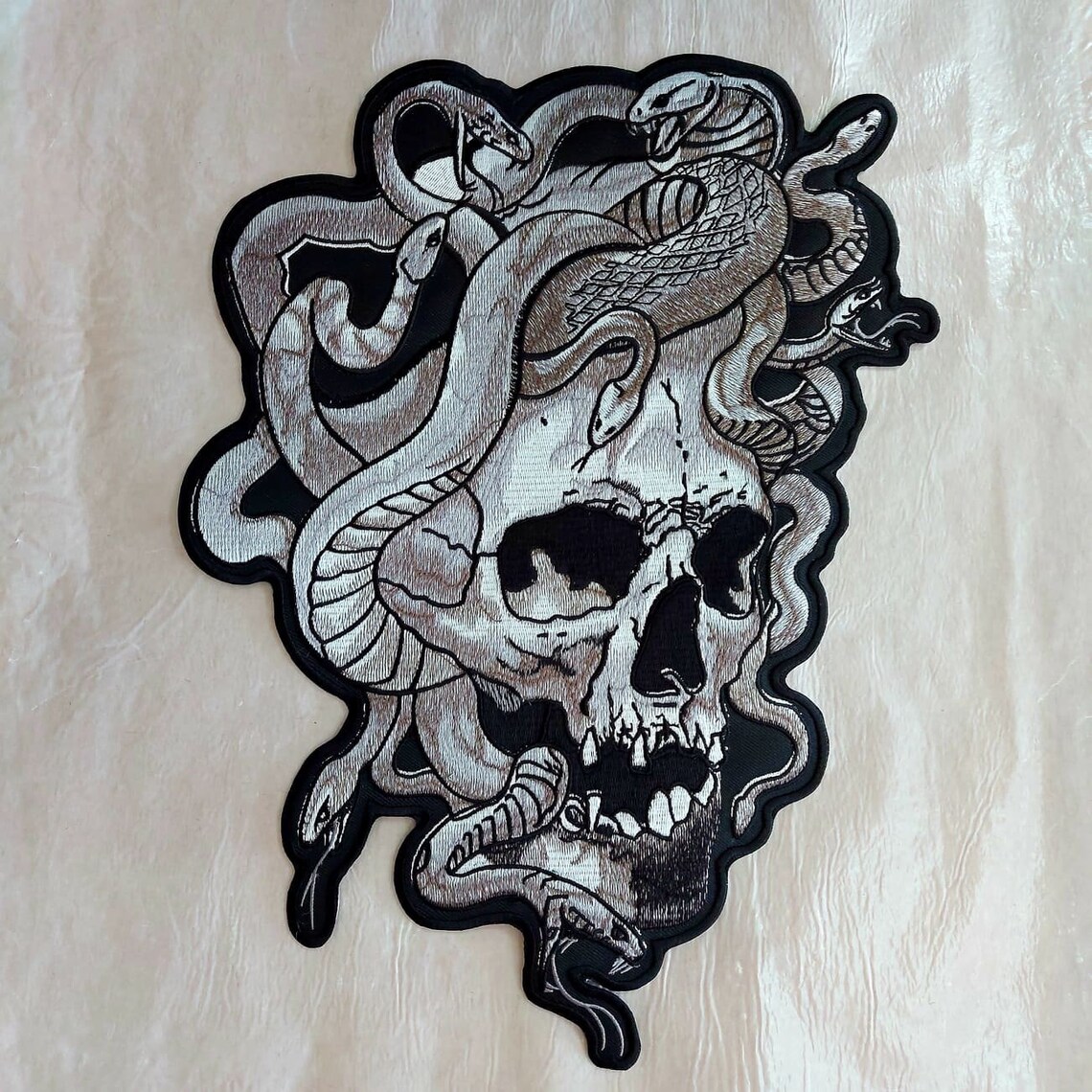 Snakes Skull Large Back Patch for Biker Vest - Etsy