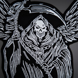 WINGS REAPER Large Back Patch for Custom Biker Vest - Etsy