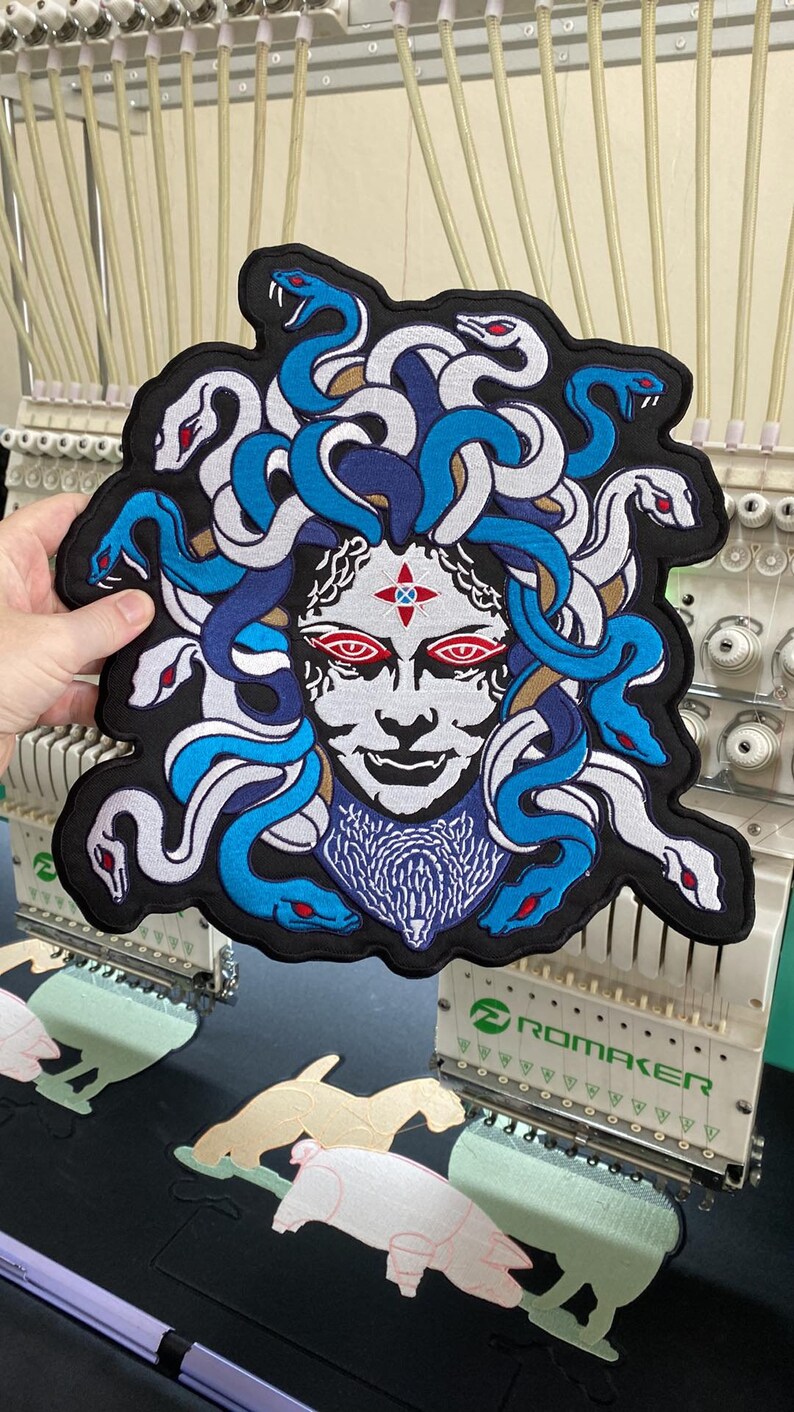 MEDUSA Large Back Patch for Custom Biker Vest - Etsy