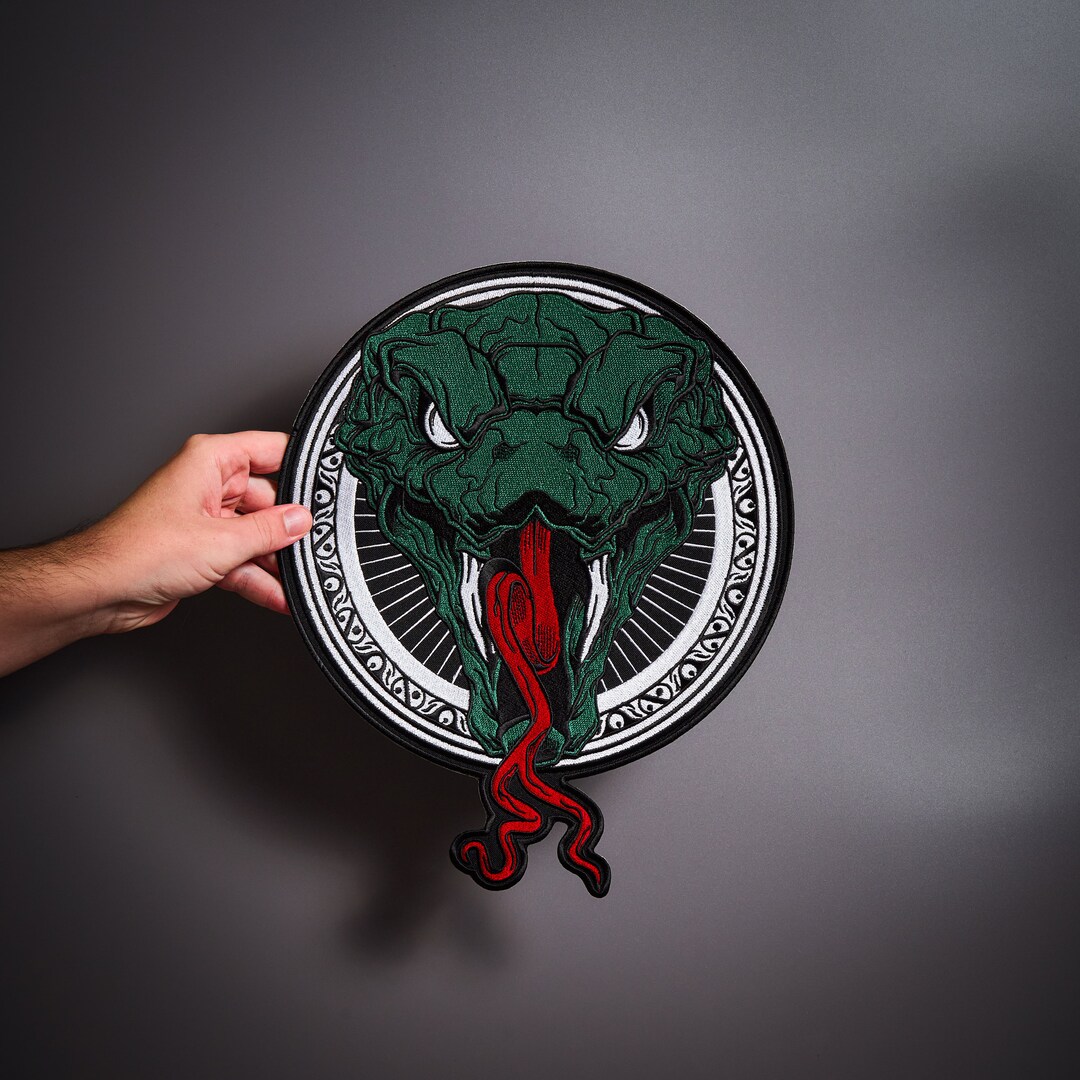 Green Snake Large Back Patch for Custom Biker Vest - Etsy