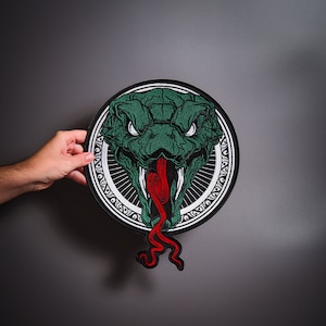 Green Snake Large Back Patch for Custom Biker Vest - Etsy