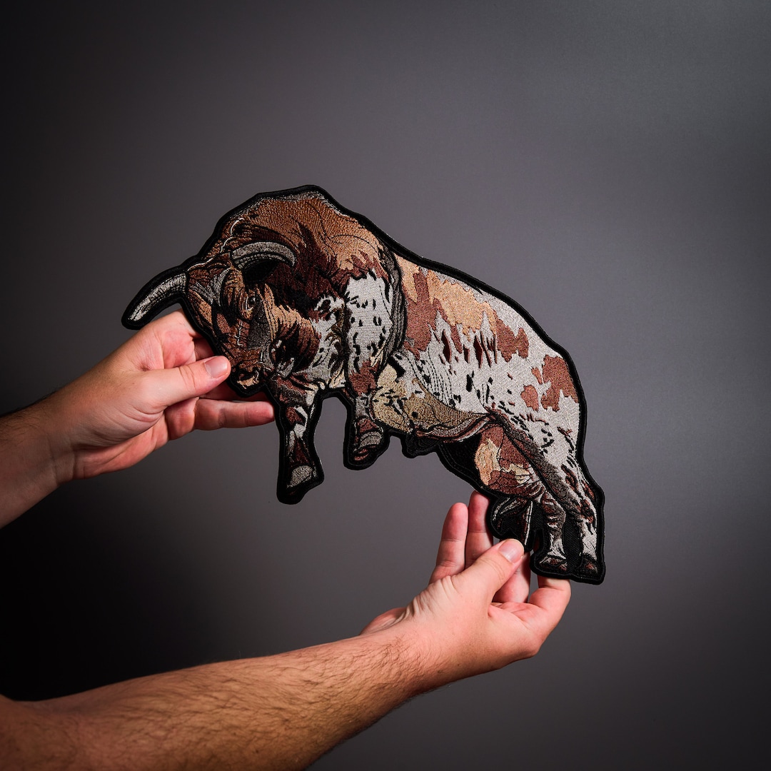 RODEO BULL Iron on Back Patch for Custom Clothes - Etsy