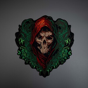 Grim Reaper Back Patch - Gothic Embroidered Patch for Jackets and Biker Vest - Etsy