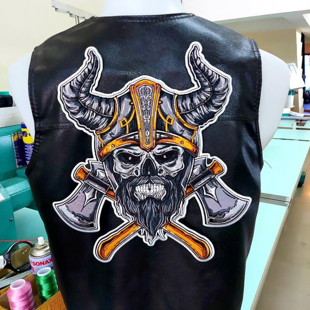 VIKING Large Back Patch for Custom Biker Vest - Etsy