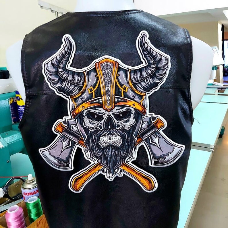 VIKING Large Back Patch for Custom Biker Vest - Etsy