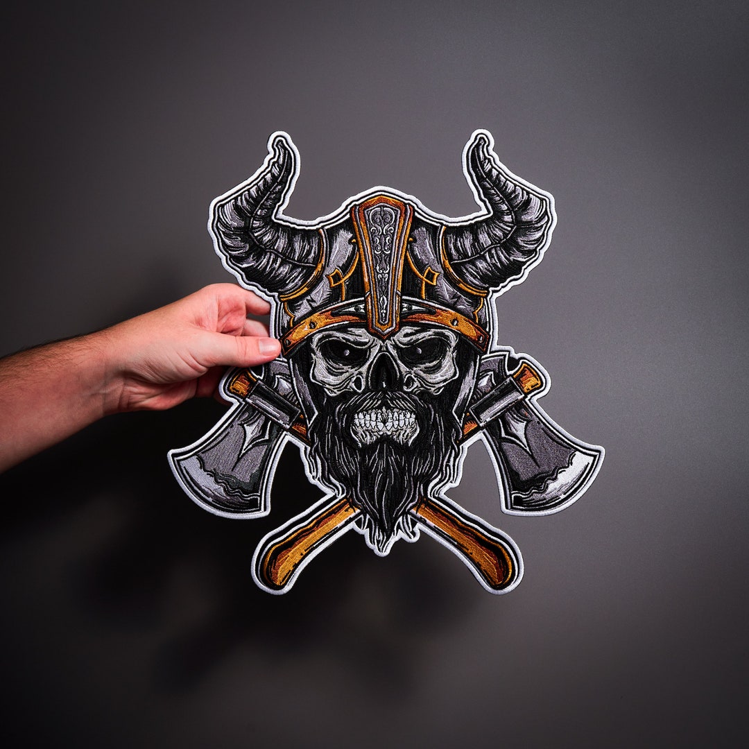 VIKING Large Back Patch for Custom Biker Vest - Etsy
