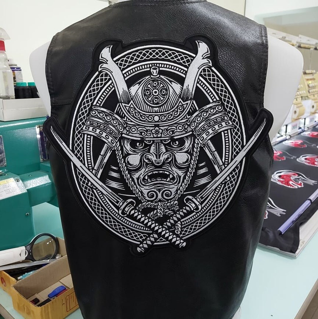 Samouraï Large Back Patch for Custom Biker Vest - Etsy