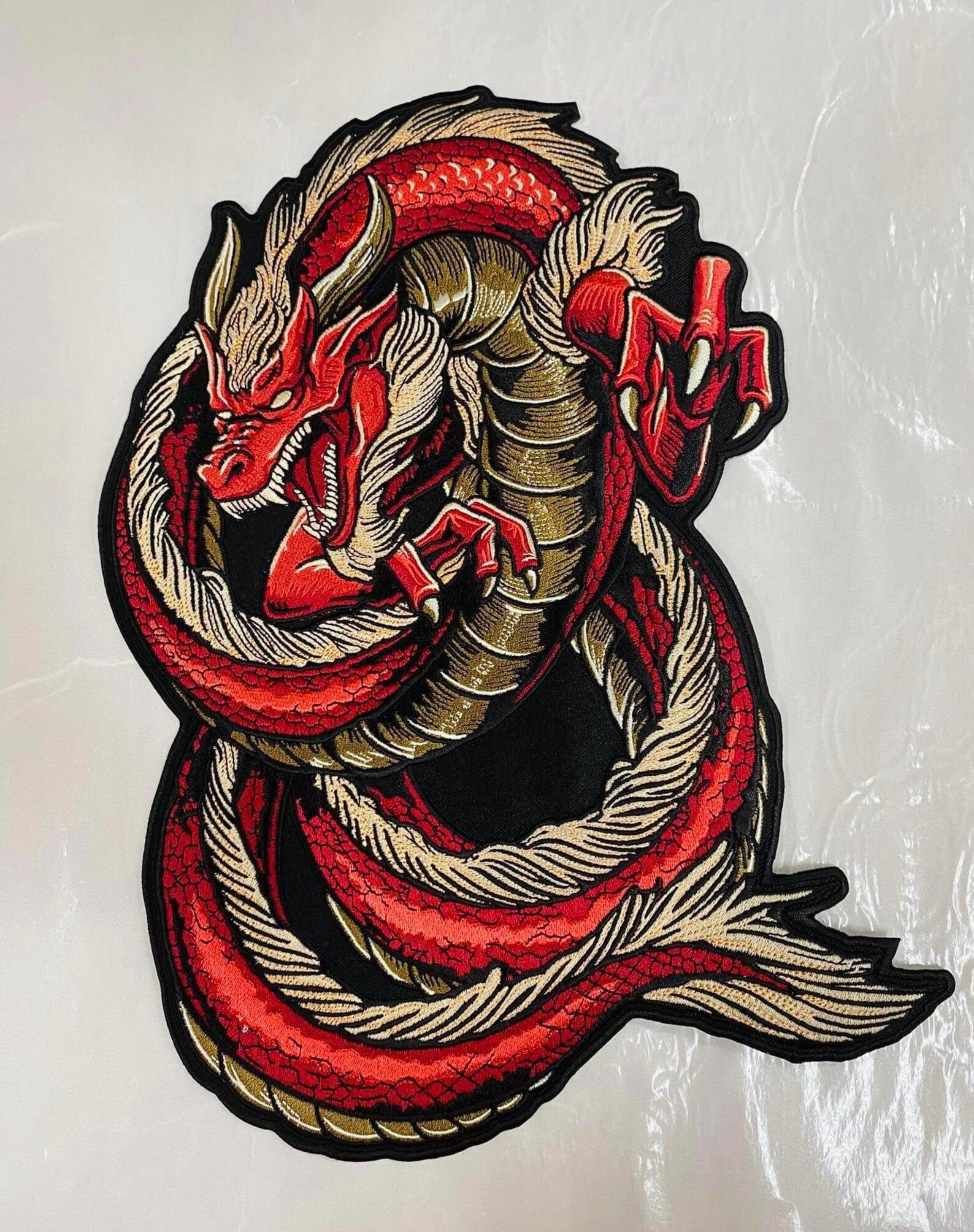 RED DRAGON Large Patch for Custom Vest - Etsy